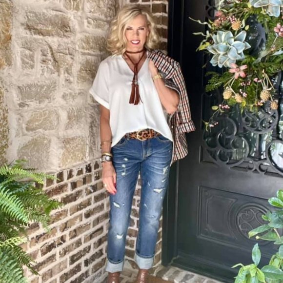 CAbi | Tops | Cabi 465 Replay Blouse Fall 221 Large Euc | Poshmark